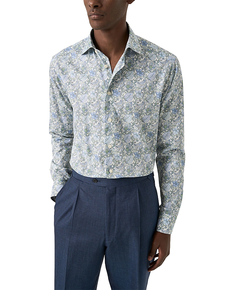 ETON slim fit floral twill dress shirt